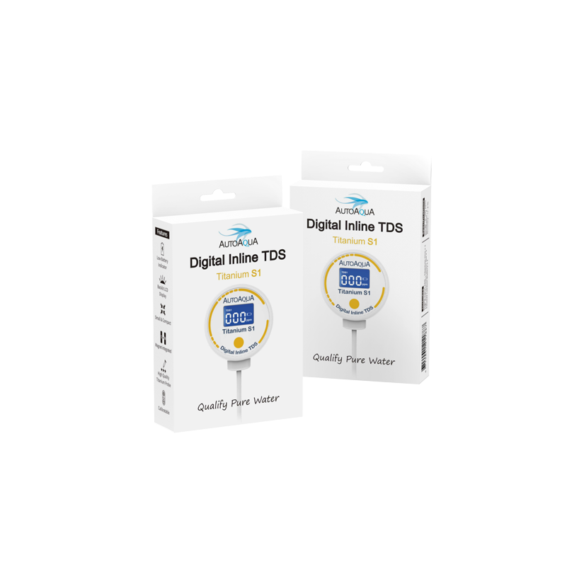 AUTO AQUA - Digital Inline TDS Titanium S1 - Reverse osmosis TDS meter