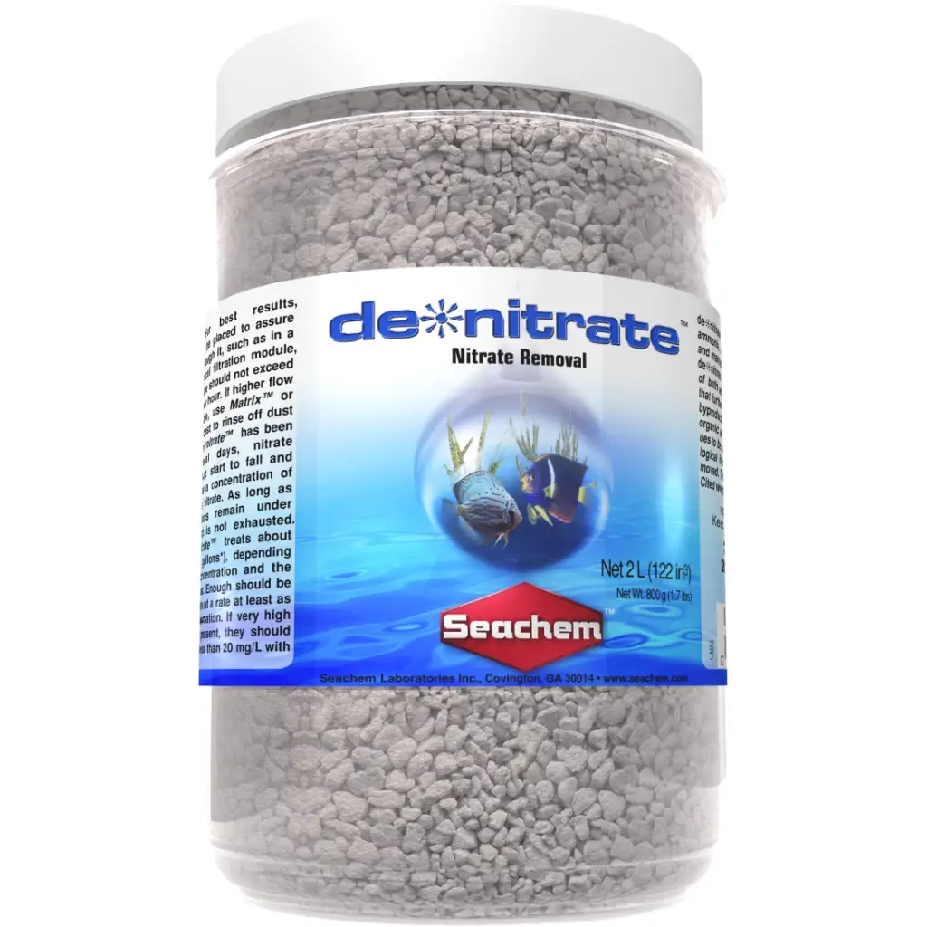 filtration material for the removal of nitrates in fresh water and sea ...